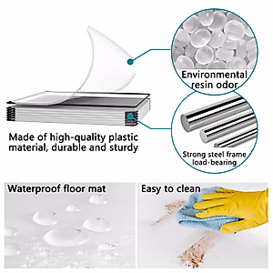 DINMO 6 Cubes Storage Organizer, Bookcase, Display Shelf with Wooden Mallet, Cabinet Storage for Kids, Adult, Office, Bedroom, Bathroom, White