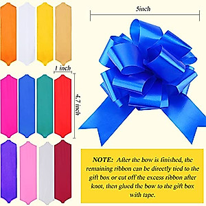 Pull Bows for Gift Wrapping, Gift Bows with Ribbon Mixed Color Bows Gift Wrap Bows for Wedding, Birthday, Anniversary, Party Favors 6 Inch (24 Pieces)