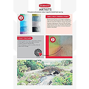 Derwent Artists Colored Pencils, 4mm Core, Metal Tin, 72 Count (32097)