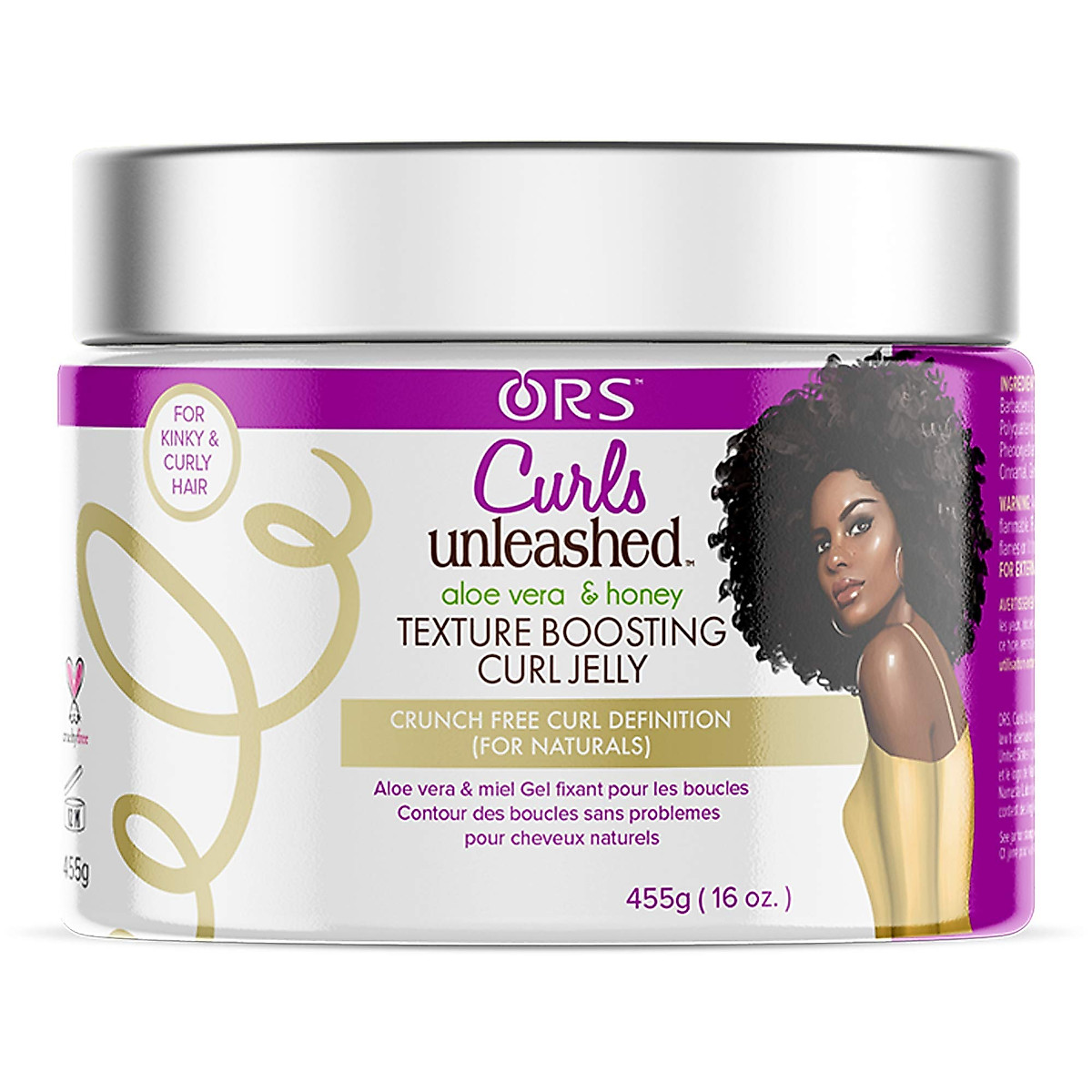 Curls Unleashed Aloe Vera and Honey Texture Boosting Curl Jelly 16 Ounce