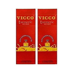 Vicco Turmeric Skin Cream with Sandalwood Oil -70g X 2 Pack
