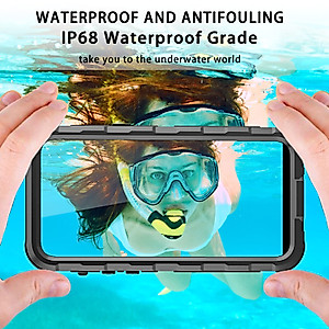 Saupsitnz iPhone 13 Pro Max Metal Waterproof Case with Built-in Screen Protector, Aluminum Metal Tough Cover Drop Tested Shockproof Dustproof Sturdy Durable Protective Case for iPhone 13 Pro Max,Black