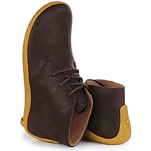Vivobarefoot Addis Desert Men's Rich-Leather Natural Midtop Bt Ankle Boots (Brown, Size 10)