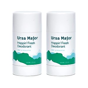 Ursa Major Natural Deodorant - Hoppin' Fresh | Aluminum-Free, Non-staining, Cruelty-Free | Formulated for Men and Women | 2.6 Ounces | 2-Pack