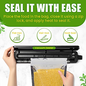 Pack of 100 Mylar Bags, Resealable Mylar Bags for Food Storage