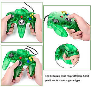 3 Pack Classic N64 Controller, suily Retro N64 Gaming Wired Gamepad Joystick Controller-Plug & Play (Non USB Version)