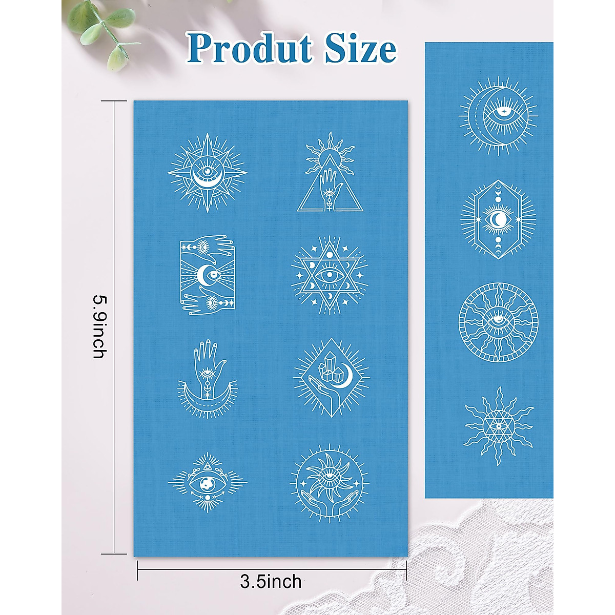 Puocaon Silk Screen Stencils for Polymer Clay, 6 Pcs Boho Evil Eye Silk Screen for Polymer Clay Jewelry, Mysterious Polymer Clay Tools for Jewelry Making, Unique Polymer Jewelry Making Supplies