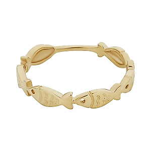 14k Yellow Gold Fish Ring (size 9)