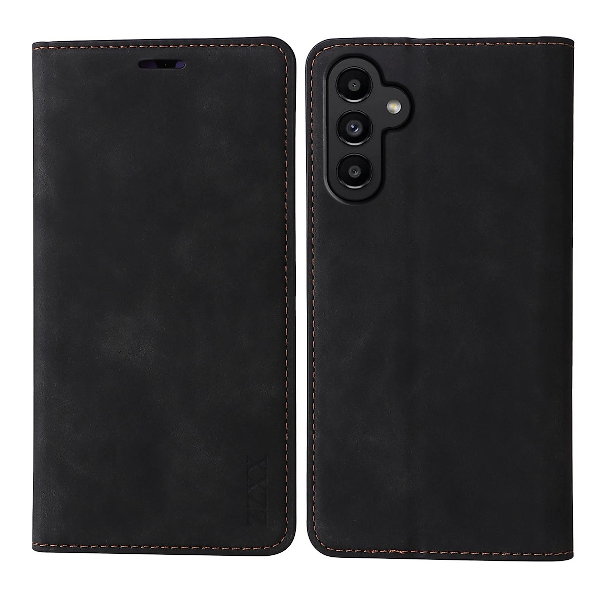 ZZXX for Samsung Galaxy A13 5G Case Wallet with [RFID Blocking] Card Slot Photo Fram Kickstand Magnetic Soft Leather Flip Fold Case for Samsung Galaxy A13 5G Wallet Case(Black-6.5 inch)