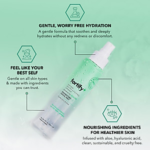 Fortify Skincare 9-in-1 Korean Facial Mist Spray with Hyaluronic Acid & Aloe Vera - Anti-Aging & Hydrating - Dermatologist Tested, Fragrance-Free - All Skin Types, Clean Beauty - 130ML/4.39 FlOz