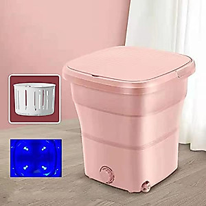 11L Portable Washing Machine, Bucket Semi-Automatic Underwear Foldable Washer with Spin Dryer,Home Travel Self-Driving Tour,for Baby Clothes, Socks, Towels, Great for Travel, Apartment