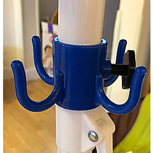 MILIMOLI Beach Umbrella Hanging Hook, 4-Prongs Beach Umbrella Hanging Hook, Adjustable Plastic Umbrella Hook for Towels Camera Clothes Hats Sunglasses Bag, Beach Camping Travel Supplies