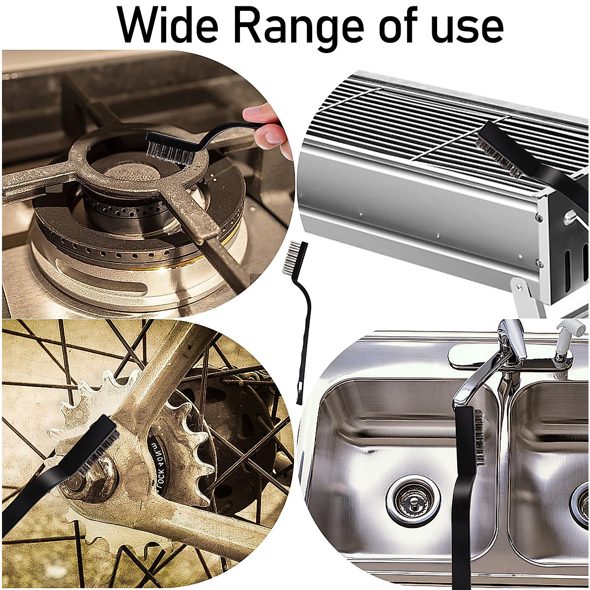 Dyrfolm 30 Pieces Mini Wire Brush,Stainless Steel Brush,Curved Handle Masonry Scratch Brush,Metal Wire Brushes for Cleaning,Wire Bristles Brush Set for Cleaning Welding Slag (Silver, 6.7 inches/17cm)