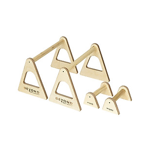 Beyond Balance Wood Parallettes Push-up Bar Dip Station | Handstands Planche Push-ups L-sits Dips Acrobatics (Small)