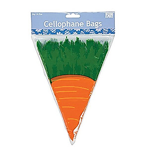 Cellophane Carrot-Shaped Goody Bags ( 1 dozen)