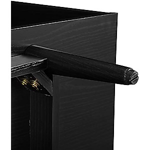 Crosley Furniture Liam Medium Vinyl Record Storage TV Stand and Entertainment Center, Media Console, Black