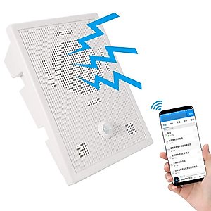 Voice Recordable Audio Player, Entrance Welcome Doorbell, Entrance Greeting Speaker for Shop Store Supermarket with High Decibel Motion Sensor (US)
