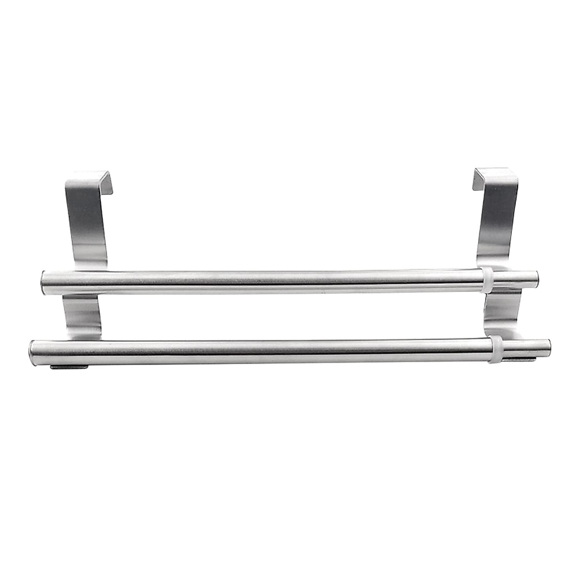 ADBEN Expandable Double Towel er Over Cabinet Cupboard Doors Stainless Steel Bath Towel Bar Towel Clothes er Towel Rack Holder for Bathroom Kitchen Towel Storage Shelf