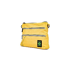 DIME BAGS Day Tripper | Hemp Shoulder Bag | Crossbody and Clutch Purse | Custom Interior Lining by Ellie Paisley (Yellow)