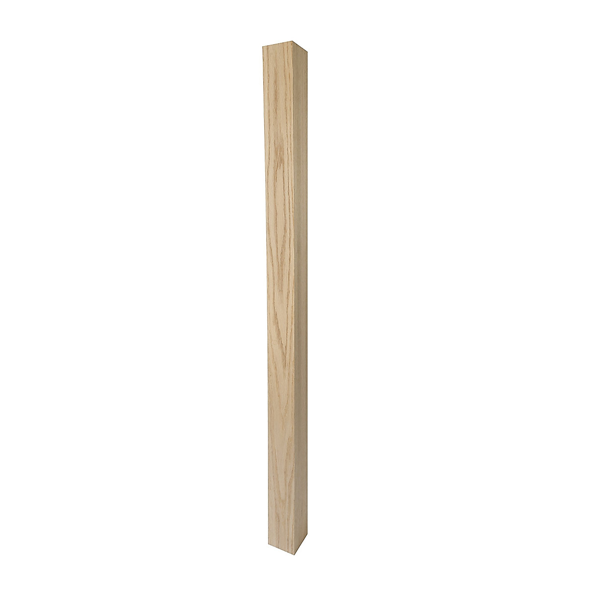 350 - Blank Newel Post - 3 1/2" x 48" - Simple Modern Design (Red Oak)