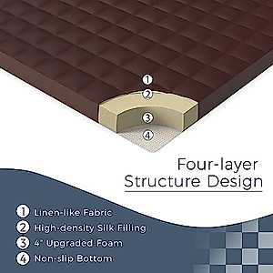 MAXYOYO Floor Mattress Japanese Futon Mattress, Full Thicken Sleeping Pad for Floor Folding Mattress Tatami Mat Camping Mattress with Removable Cover