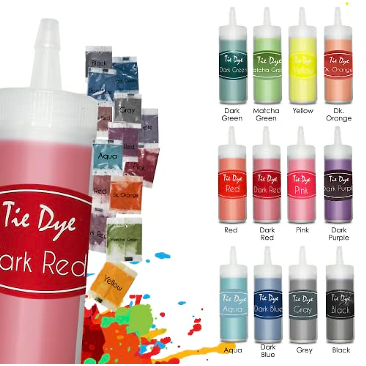 2X Tie Dye Powder │Tie Dye Powder Refills for Tie Dying │Fabric Dyes │12 Colors Tie Dye Powder 24 Total Dye Packets│2X Refills for Tie Dye │Mesi Colorz Tie Dye Refills