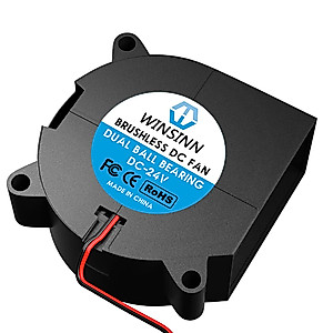 WINSINN 40mm Blower Fan 24V, 3D Printer Micro 24 Volt Fans Blower 4020 Dual Ball Bearing, Brushless Cooling 40mmx20mm 2PIN (Pack of 2Pcs)