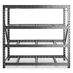 77" Wide Heavy Duty Rack with Four 24" Deep Shelves