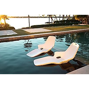 Tenjam Shayz in Pool Lounge Chairs for Sun Shelf Set of Two, Pool Chairs and Lounger for in Pool Tanning Ledge with Custom Designed Risers That Support up to 17" of Water Depth (Custom Colors)
