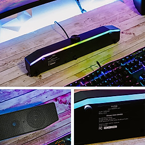 Tilted Nation Computer Soundbar for Desktop (White (Old))