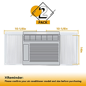LBG Products Window Air Conditioner Side Panel and Frame Set,AC Accordion Filler Kit,Fits Most 10000BTU Window Air Conditioners