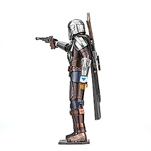 Metal Earth Fascinations Premium Series Star Wars The Mandalorian 3D Metal Model Kit Bundle with Tweezers