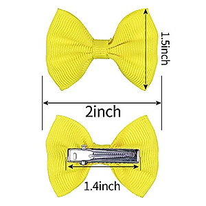 XIMA 48PCS(24pairs) Dog's Hair Bows Clips,Small Handmade Hair Accessories Bow Pet Puppy for Doggies Cat Kitten Rabbit Grooming Accessories (Mixcolors-48pcs Bows Hair Clip)