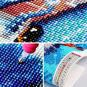 Cat in Garden 5D Adult Diamond Art,DIY Diamond Art Painting Kit for Decor Canvas 11.7x15.7inch/30x40cm