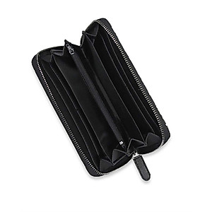 Liquorbrand Jinx Proof Women's Zip Around Clutch Wallet Black Cat Goth Gothic Rockabilly, Size: 8" x 4" x 1"