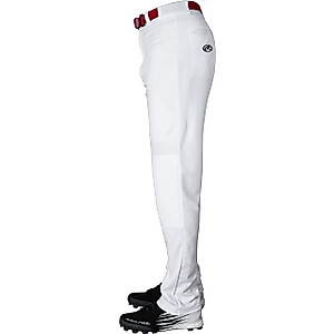 Rawlings Boys Solid Youth Semi-Relaxed Pants, X-Large, White, White, X-Large US