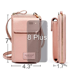 Valentoria Womens Crossbody Bag Cell phone Wallet Small Shoulder Purse Leather Card Handbag
