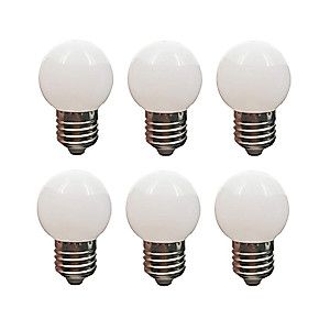 Taysing LED Night Light Bulb G14 1 Watt Low Wattage Globe Small 10W Equivalent E26 Medium Screw Base Bathroom Vanity Porch Outdoor String Light Bulbs 6 Pack 3000K