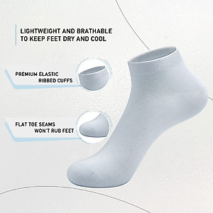 SERISIMPLE Women Viscose Bamboo Ankle Socks Low Cut Thin Sock Lightweight Pastal Color Soft Sock 5 Pairs(Blue, Large)