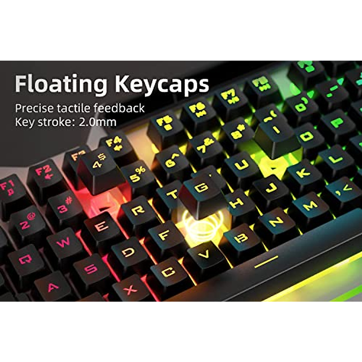 AULA Gaming Keyboard and Mouse Combo, RGB Backlit Computer Keyboard and Gaming Mouse, Wired Gaming Keyboard Set for Windows PC Gamers