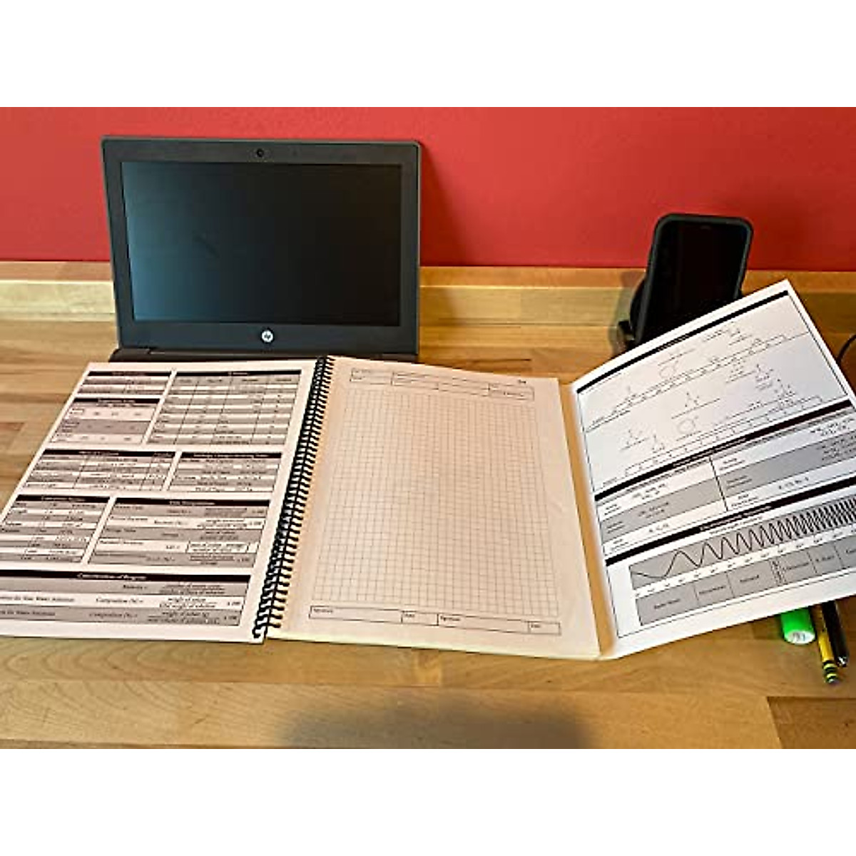 Student Lab Notebook (50 duplicate page sets): perforated carbonless sheets with smooth coil spiral binding