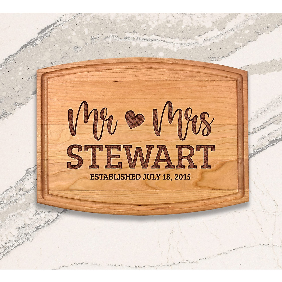 Personalized Mr & Mrs Cutting Board Wedding Gifts for Couple Custom Cutting Board Engraved Arched