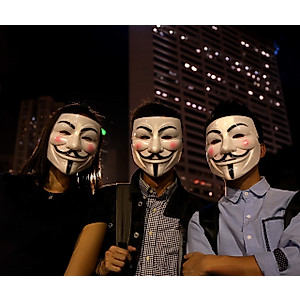 Diximus V for Vendetta Mask Anonymous Guy Fawkes Halloween Mask Hacker Mask (V Mask)