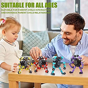 20PCS Transformable Fingertip Gyro Toy,Deformation Chain Robot Deformed Mechanical Spiral Twister Decompression Fingertip Toy Party Favors for Kids