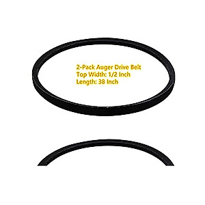 585416 Auger Drive Belt for Murry Craftsman MTD Snow Throwers Replaces 585416MA 1/2 Inch X38 Inch (2-Pack)