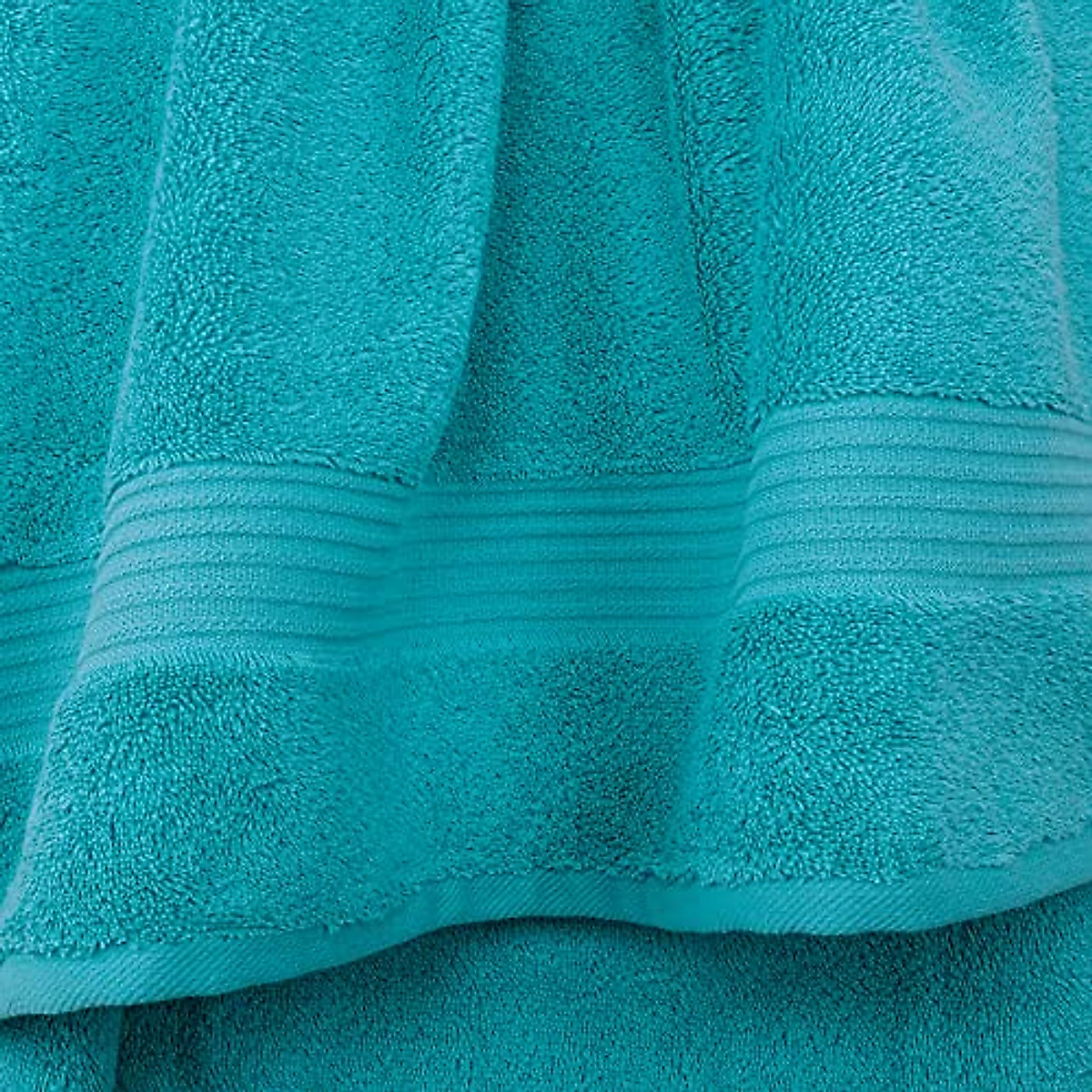 Cotton Paradise 6 Piece Towel Set, 100% Turkish Cotton Soft Absorbent Towels for Bathroom, 2 Bath Towels 2 Hand Towels 2 Washcloths, Aqua Blue Towel Set