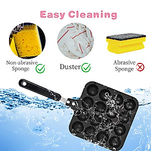 Non-stick Takoyaki grill pan Non-rusty Takoyaki Pan with Baking Needle, Even Heat Conduction- Easy to Demold and -Takoyaki Plate Takoyaki Maker Takoyaki Pan, Support Gas/Electric