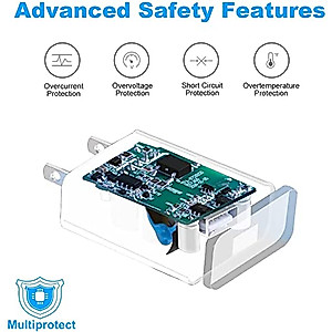 Fast Charger for LG K51 Q70 Velvet 5G/V60,tylo 6 5X 4 5,G8 G8X G7 V40 V35 V50 Thinq,K92,Reflect,Samsung Galaxy A13 5G,Tab A7 Lite/S6,18W Phone Charging Block,Quick Charge 3.0 Adapter +6FT USB C Cord