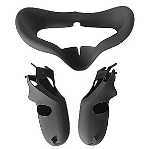 GEZICHTA Soft Silicone Thumb Stick Cover Grip Link Cable for Oculus Quest VR Headset