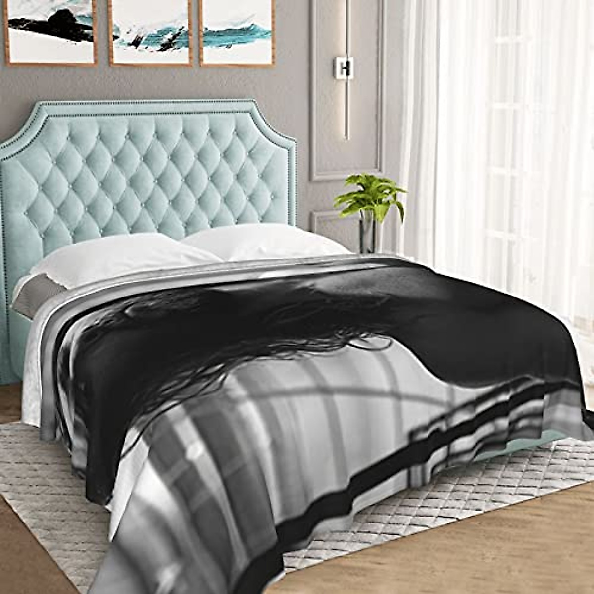 Joseph Jason Namakaeha Momoa Throw Blankets 3D Printed Polyester Daily Home Blanket ,Bedroom Living Room Home Decor All Seasons for Bed Couch Chair Sofa Travel 60"x50"